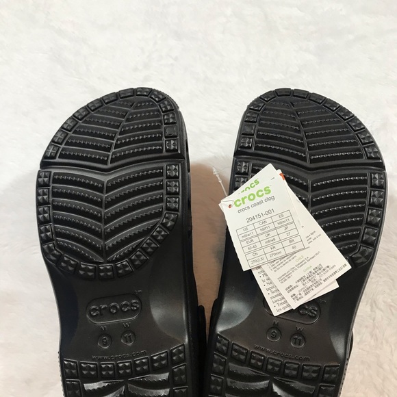 CROCS | Shoes | Nwt Crocs Black Unisex Coast Clogs Sandal M9 W 1 | Poshmark